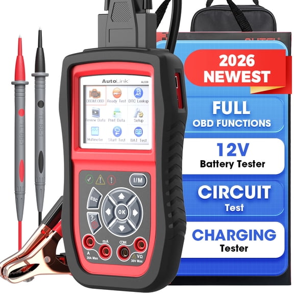 Autel AL539B OBD2 Scanner, 3-in-1 Code Reader Battery Tester Avometer ...