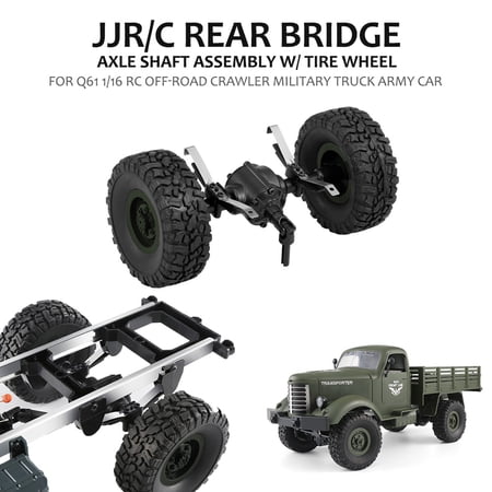 JJR/C Rear Axle Shaft Assembly w/ Tire Wheel for Q61 1/16 RC Off-road ...