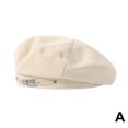 Agiufgs Beret Polyester Fiber Korean, Metal Buckle with Trendy Design ...