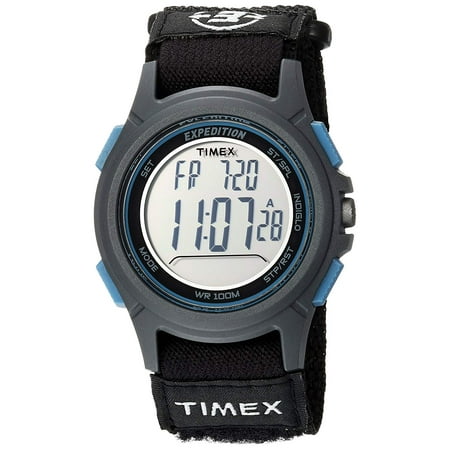 Timex - Men's Expedition Digital CAT Black/Gray/Blue Watch, Fast-Wrap ...