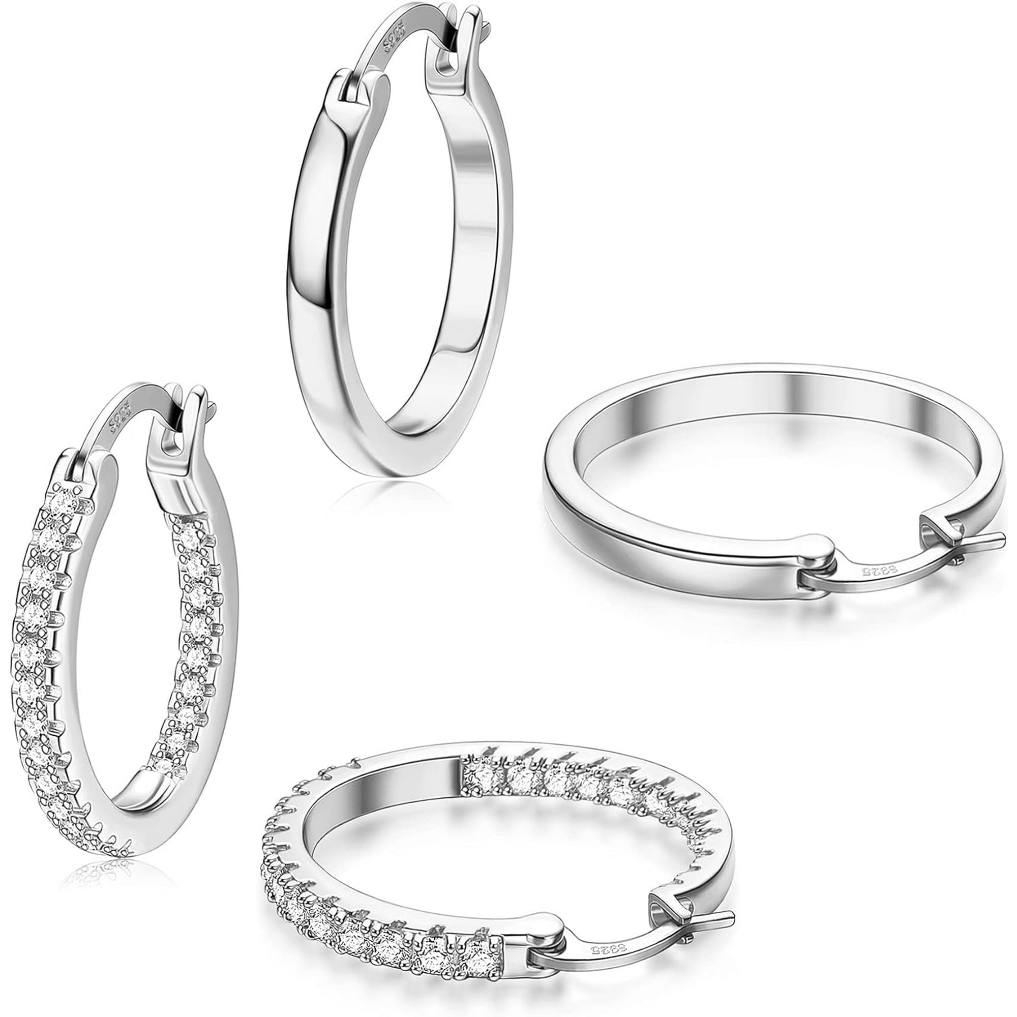 Click here for Ghsdfbb 18k Gold Plated Hoop Earrings Set 925 Ster... prices