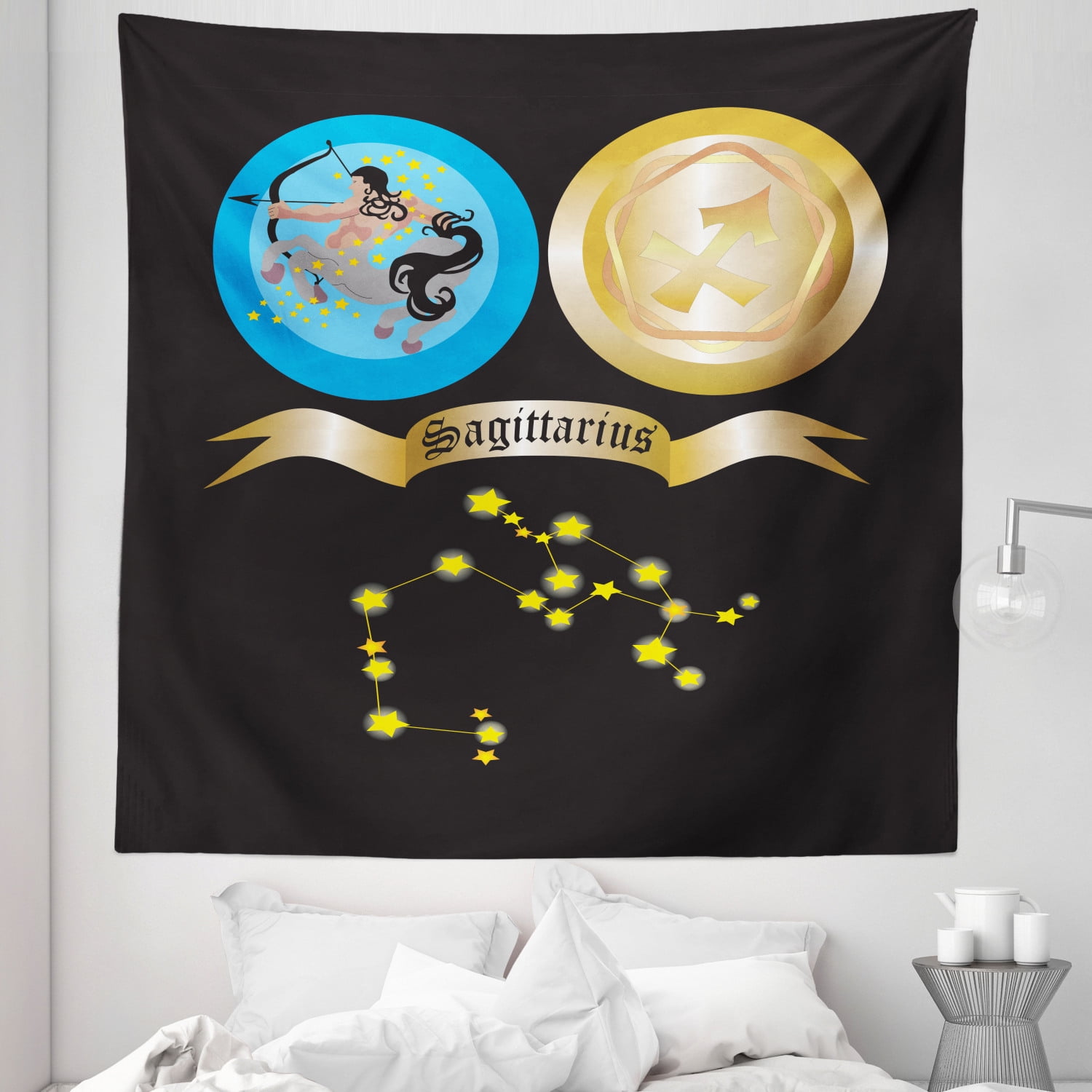 Sagittarius Tapestry, Mythical Centaur Motif with Zodiac Sign and ...