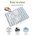 Blue Linens Doormat Modern Minimalist Blue White Vertical Lines Non ...