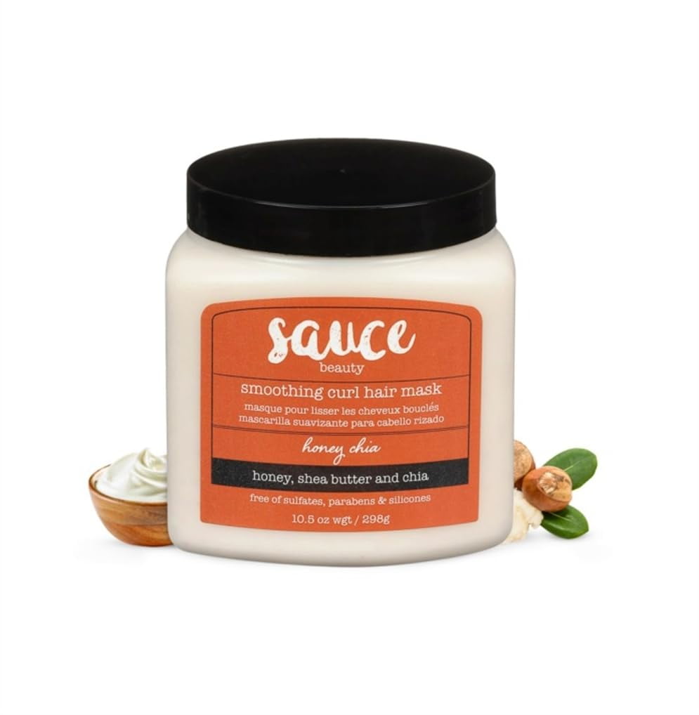 Mascarilla capilar SAUCE BEAUTY, rizo suavizante con miel y chía, 310 ...