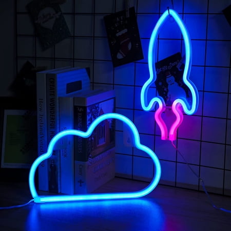 Neon Lights,Hanging Neon Lights USB/Battery Neon Light Lamp for Bar ...