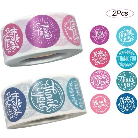 2 Roll Thank You Labels, Round Baking Sticker, Round Handmade Adhesive ...