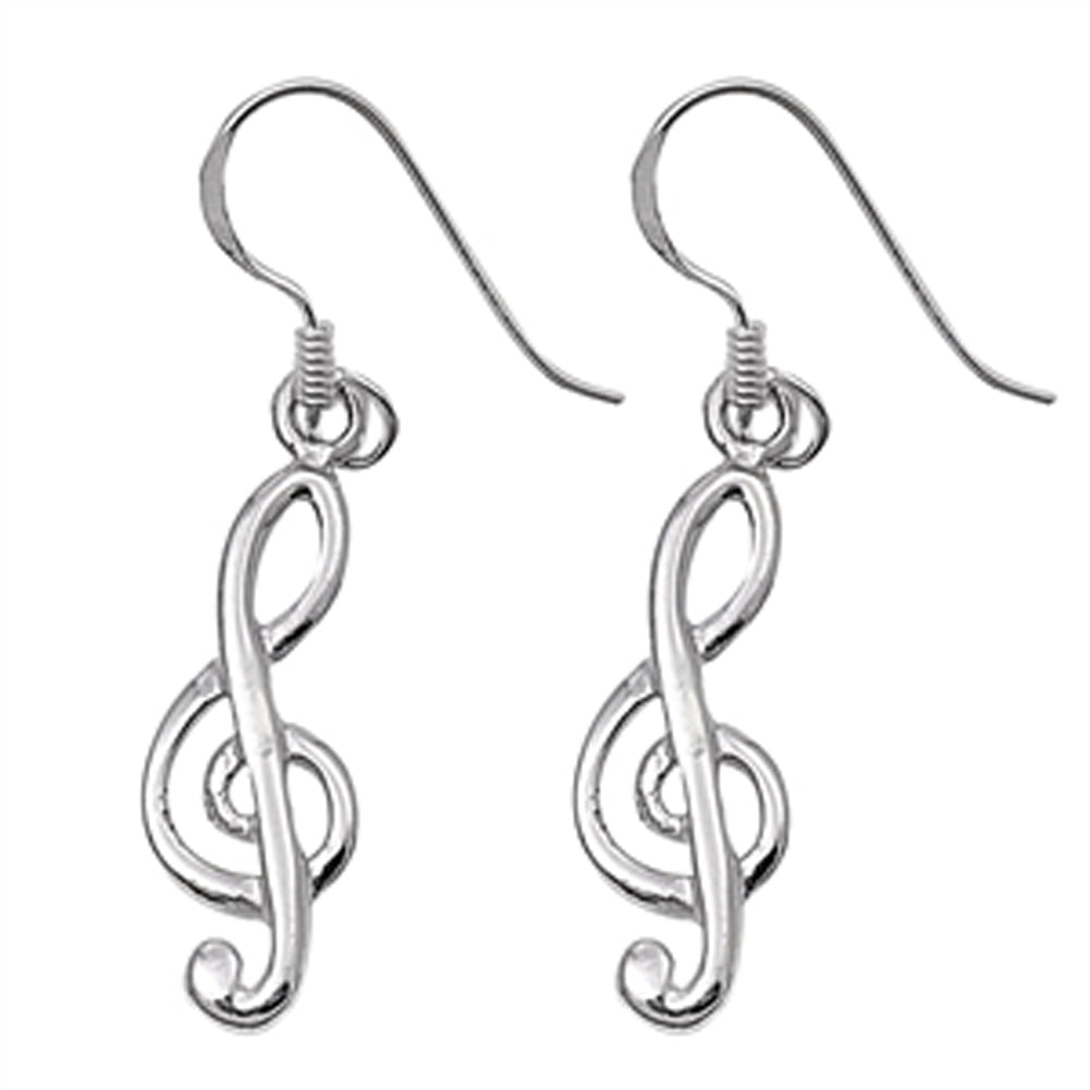 Treble Filigree Clef Note Scroll .925 Sterling Silver Curl Sheet Music ...