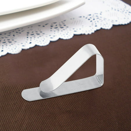 WALFRONT Practical Stainless Steel Tablecloth Table Cover Clips Clamps ...