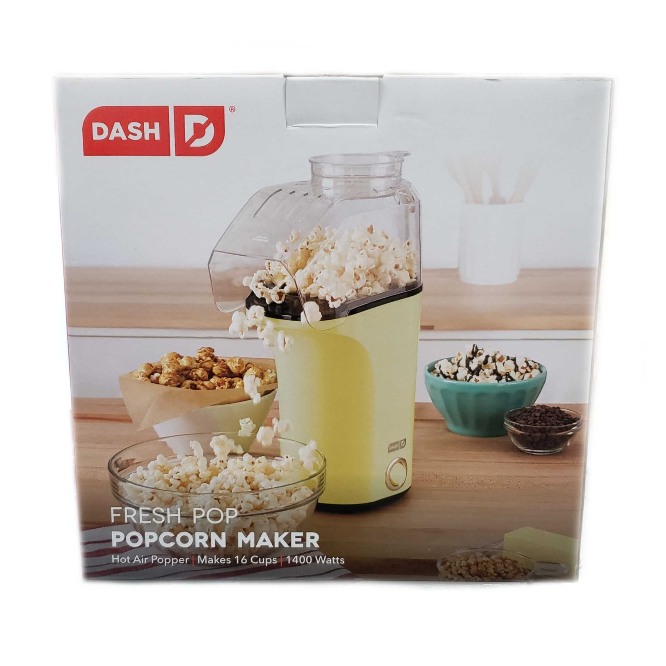 Dash DAPP151V2PY04 - Popcorn Maker 16 Cups, 1400 Watts - Yellow ...