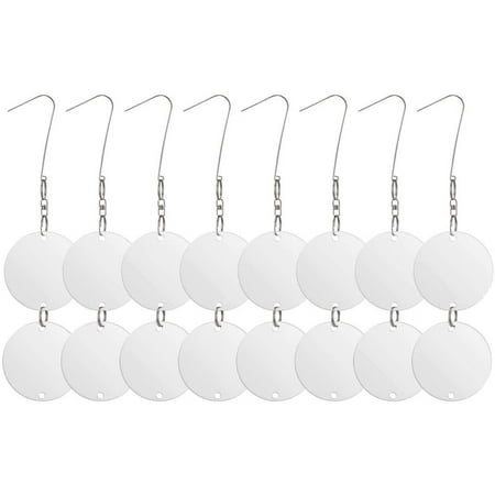 Garden bird control discs. 16 reflective stainless steel discs to deter ...