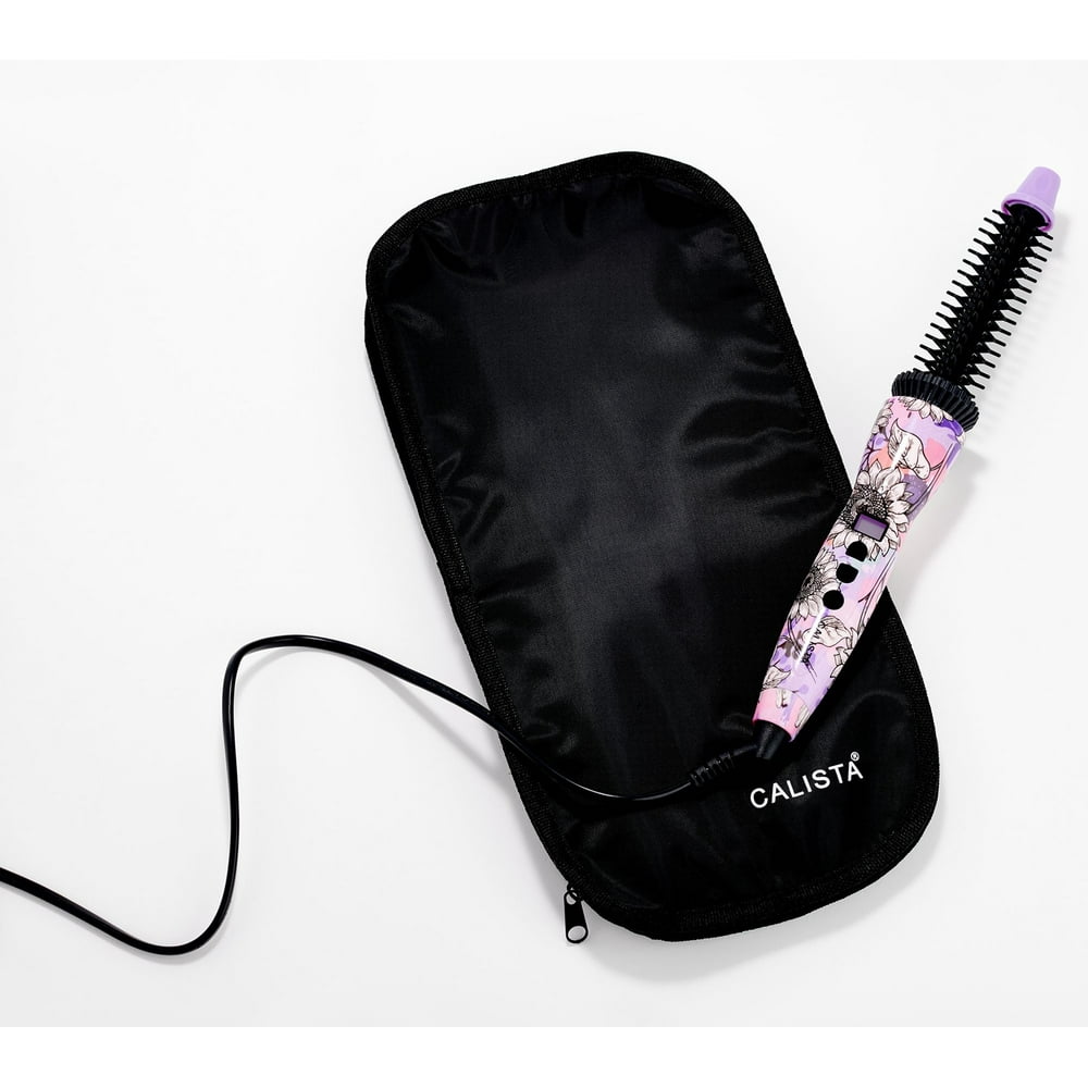 Calista Perfecter Pro Heated Round Brush with Bag-Purple Floral ...