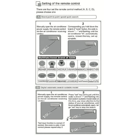 Universal Air Conditioner Remote Control Remote Air Compact Air ...