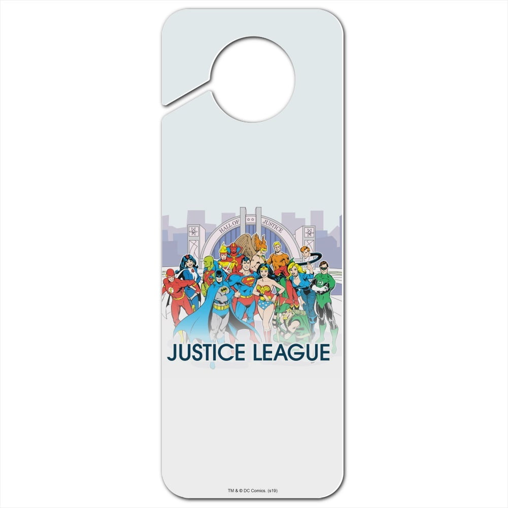 Justice League Hall of Justice Plastic Door Knob Hanger Sign - Walmart.com