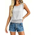 Ashirexll Womens Casual Tops Spring and Summer Fashion Casual Pleated ...