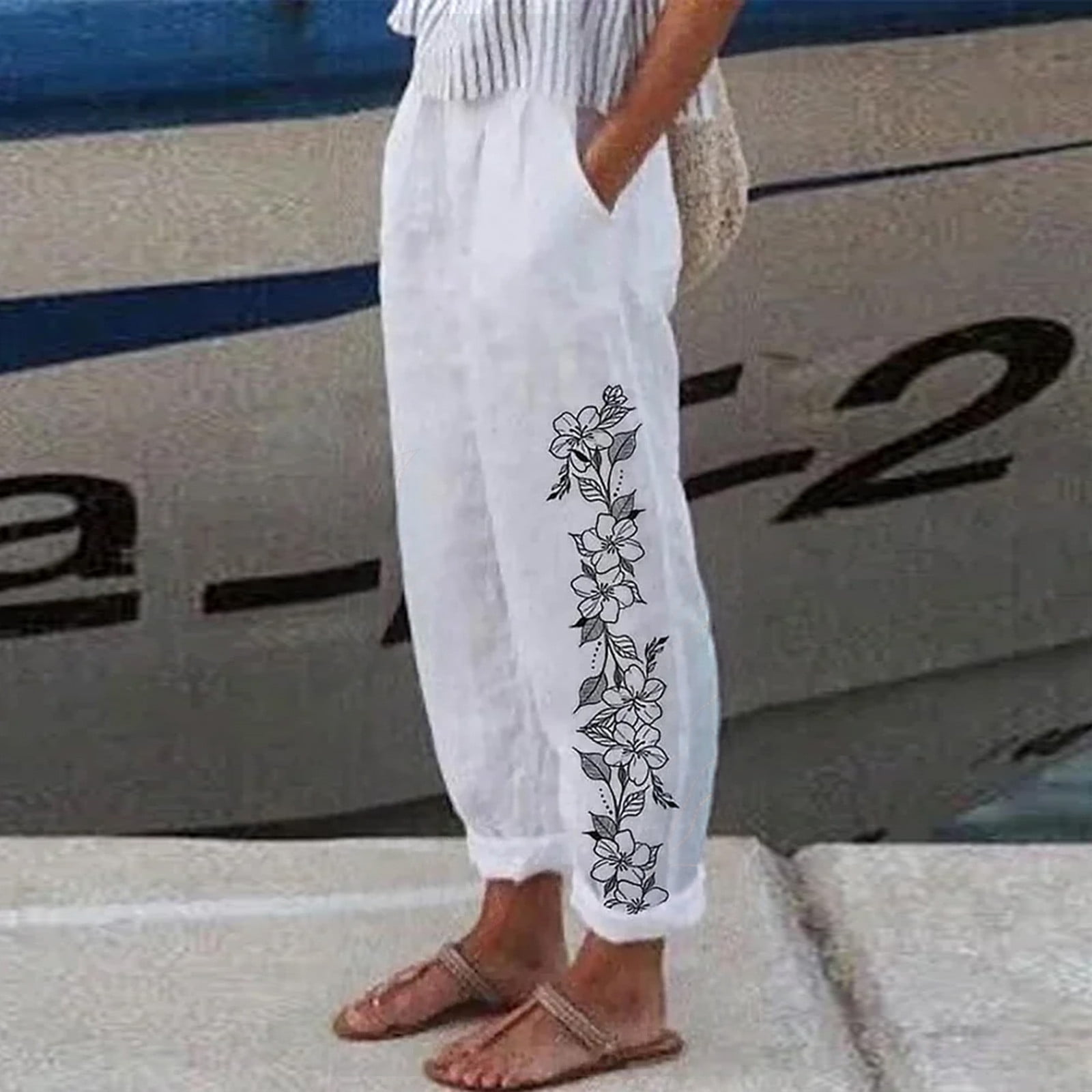 Click here for Fankiway Womens Casual Floral Printed Waist Long P... prices