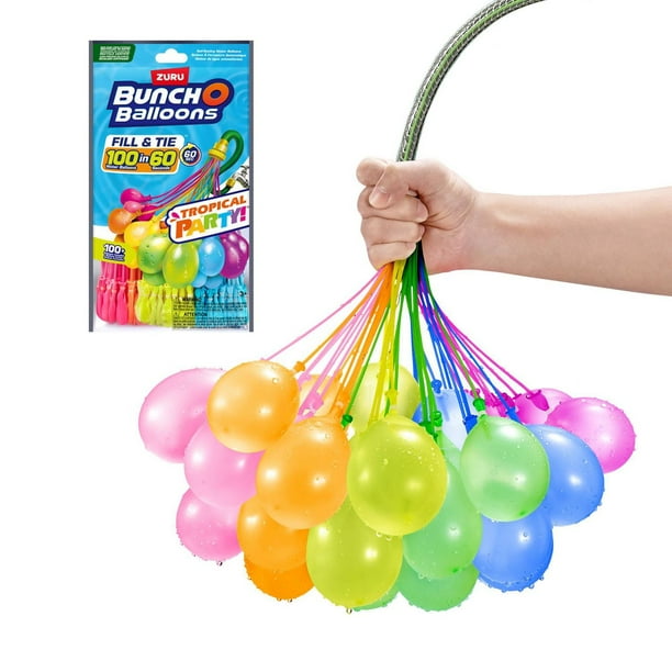Bunch O Balloons Tropical Party 100+ Rapid-Filling Self-Sealing Water ...