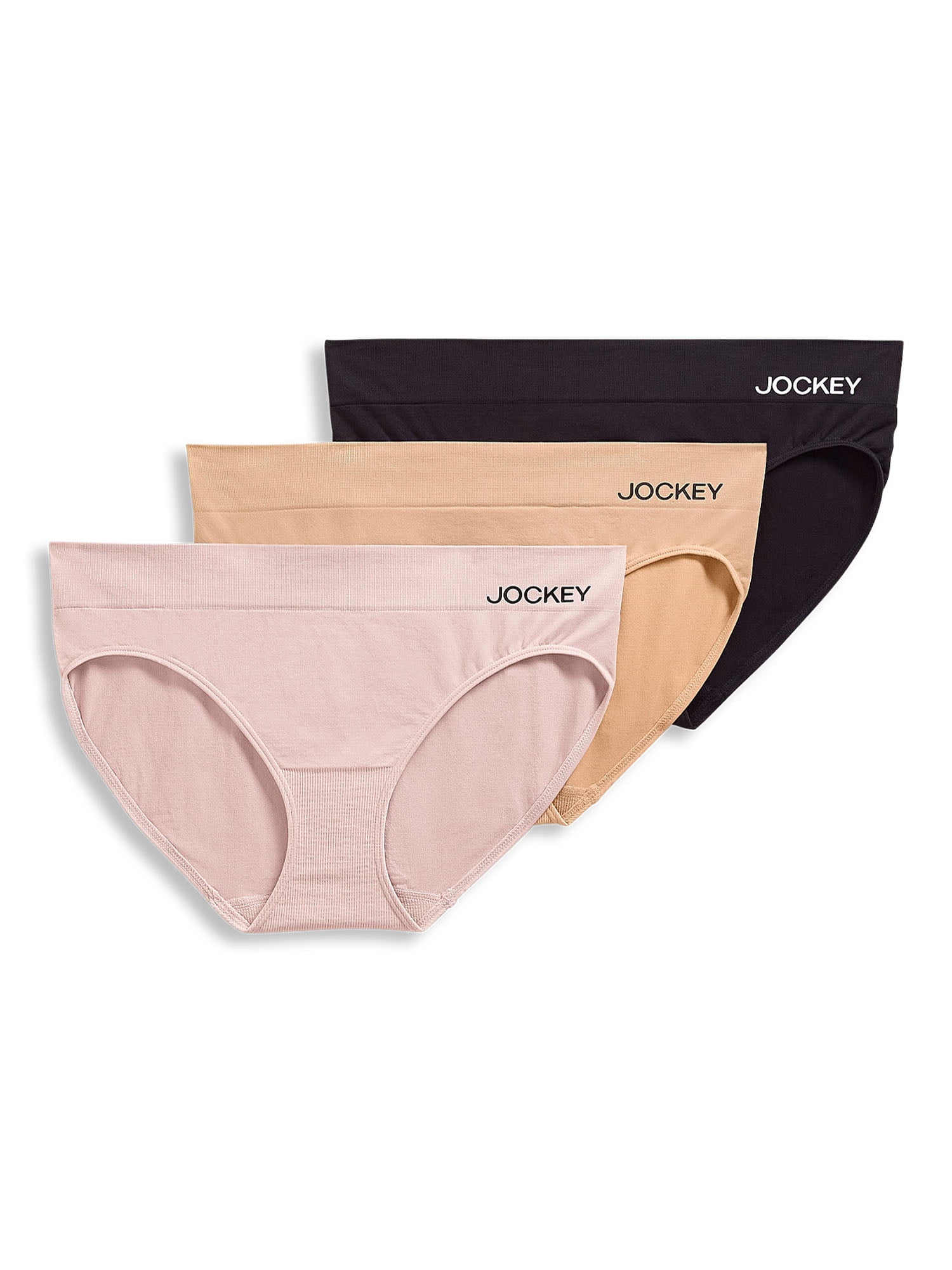 Jockey Essentials Women's Seamfree Eco Bikini - 3 Pack - Walmart.com