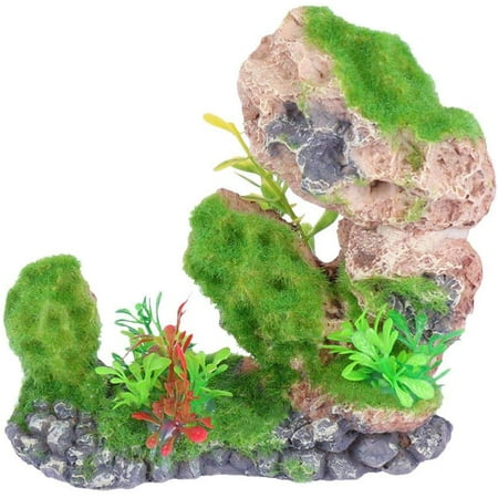 Aquarium Decorations Resin Ornament Artificial Rockery Fish Tank Rock ...