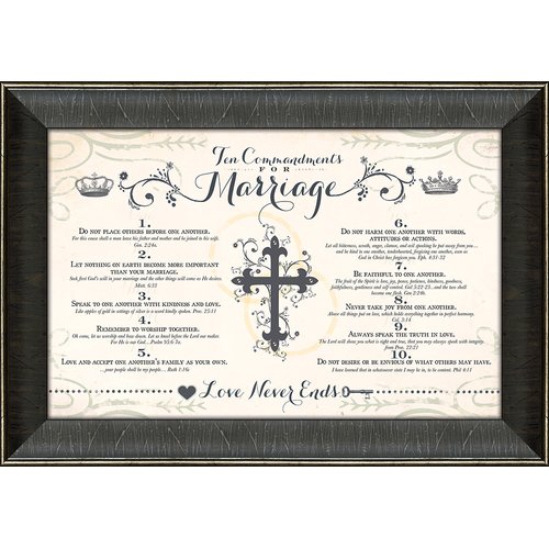 Carpentree Wedding & Family 'Ten Commandments for Marriage' Textual Art ...