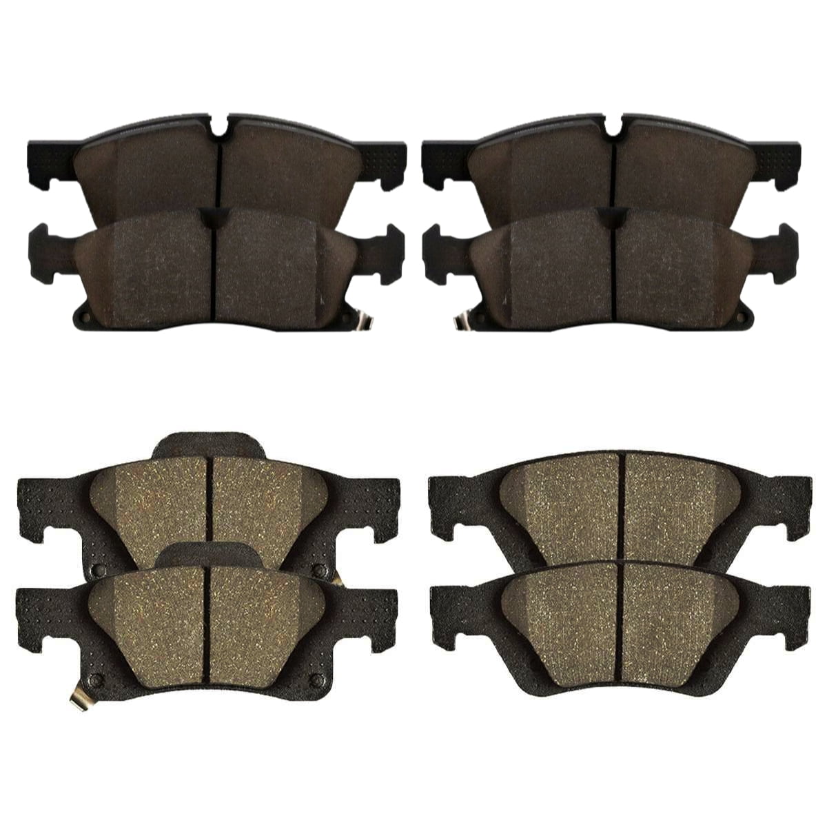 AutoShack Front and Rear Performance Ceramic Brake Pad Kit Replacement ...