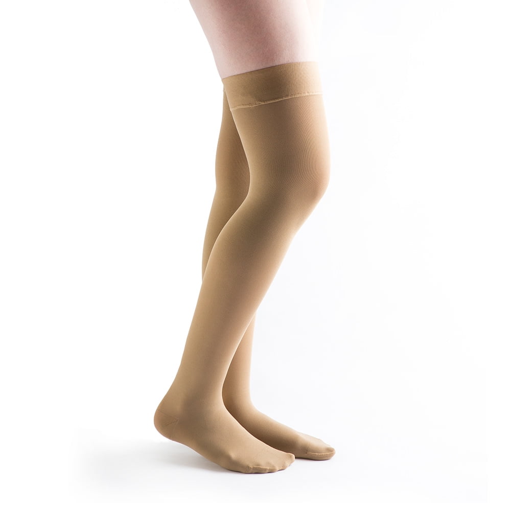 VenActive Women's 15-20 mmHg Compression Stockings, Thigh High, Opaque ...