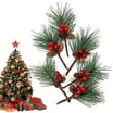 Mini Christmas Pick 10Pcs Artificial Mini Christmas Picks Berry Picks ...