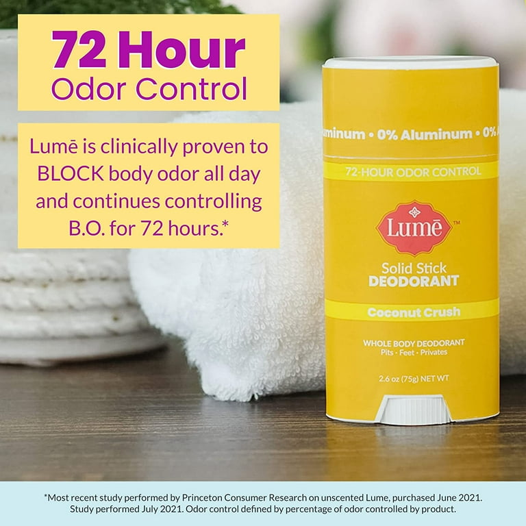 Lume Natural Solid Deodorant Stick Whole Body Deodorant