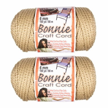 2 Pack Bonnie Macrame Cord - 6mm - 100 yd Lengths - Various Colors ...