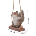 YAHHU Hanging Squirrel Statues Garden Decor Cute Swing Sculpture ...