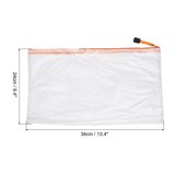Uxcell A4 Zip File Pouch Document Folders Mesh Zipper Bags, Orange 3 ...