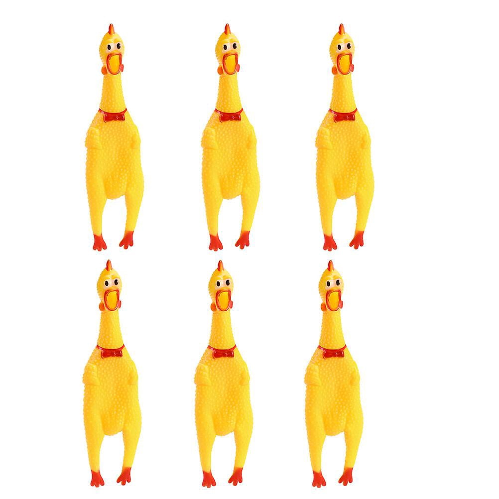 6 Pcs Chick Toys Squeaky Chicken Toy Screaming Chicken Prank Toys ...
