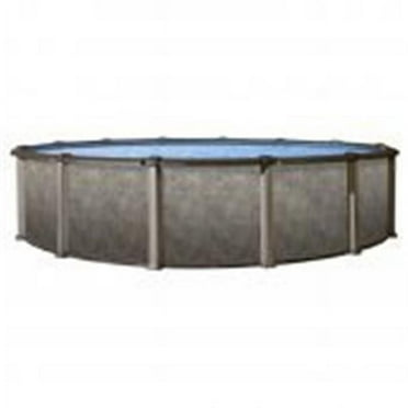 Blue Wave Trinity Round Swimming Pool, 27 ft, 52 in Deep, Resin, 7 in ...