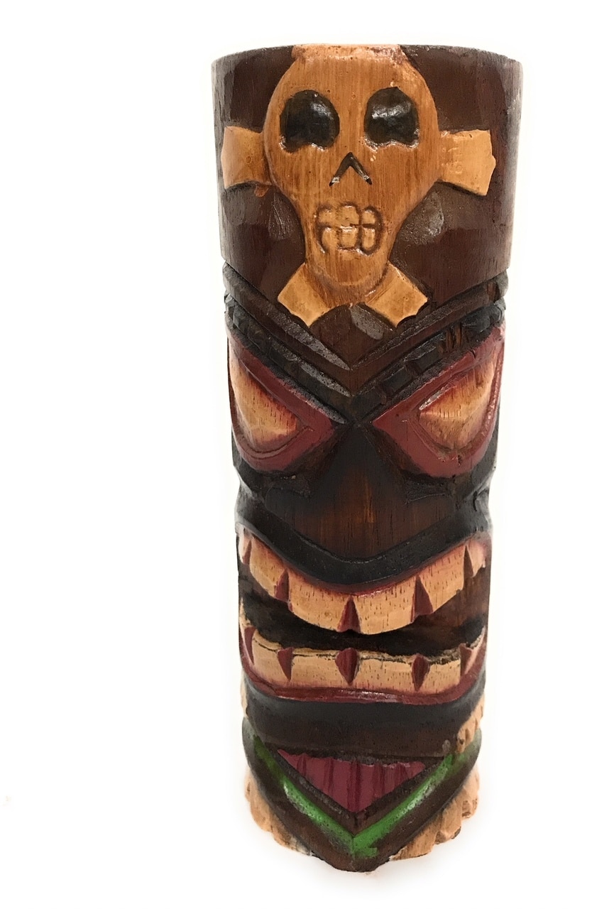 Tiki Totem 8" w/ Cross Bone - Skull Decor | #dpt535820h - Walmart.com