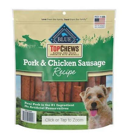 Blue Buffalo Top Chews Pork & Chicken Sausage Dog Treats, 36 oz ...