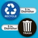 ASSURED SIGNS Recycle Sticker For Trash Can | 5 by 5" | 2 Pack | Blue ...