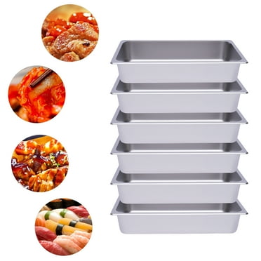 VEVORbrand 6 Pack Hotel Pans 4 inch Deep Steam Table Pan 22 Gauge ...