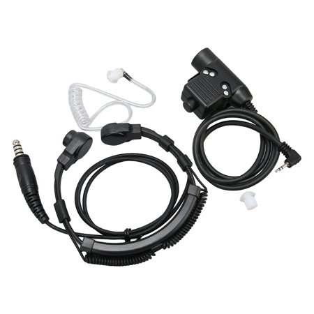 Walkie Talkie Earpiece Headset,Throat Microphone Earpiece Transparent ...