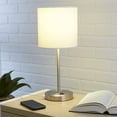 Mainstays Silver Grab and Go Stick Lamp with USB Port for Small Tables ...