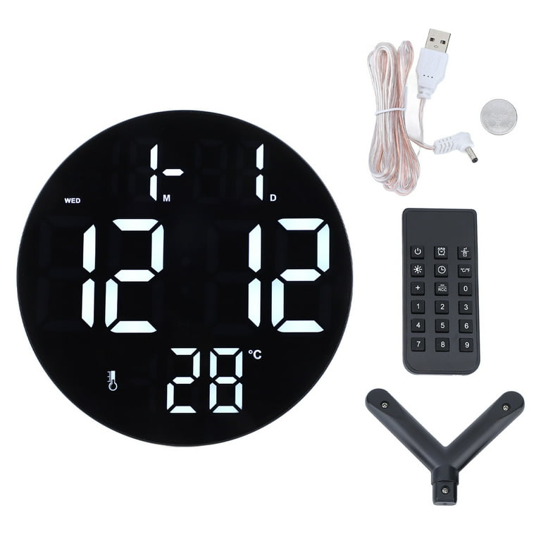 Round Digital Wall Clock