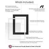 12x15 Frame with Mat - White 14x17 Frame Wood Made to Display Print or ...