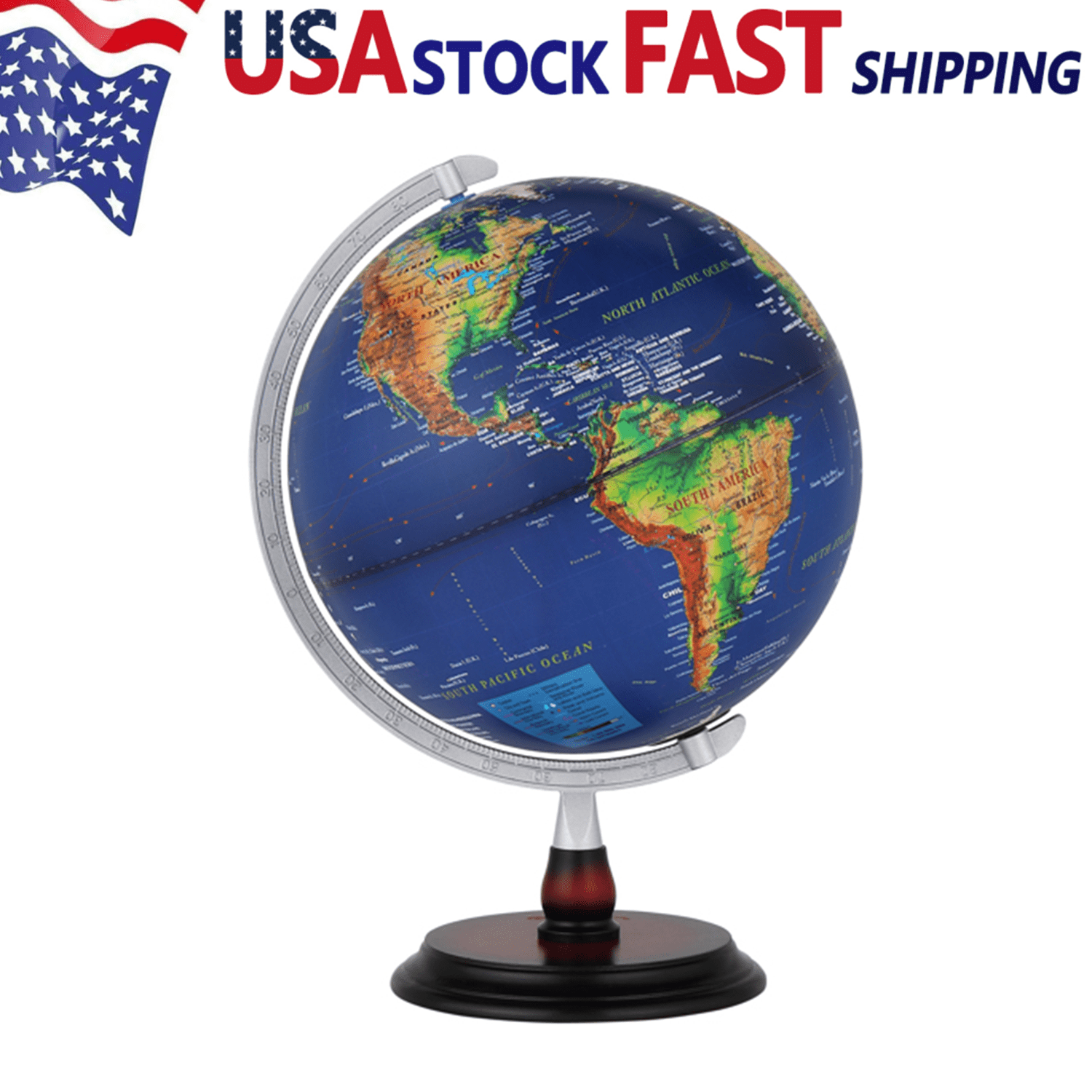 Illuminated Globe of the World with Stand - 3in1 World Globe ...