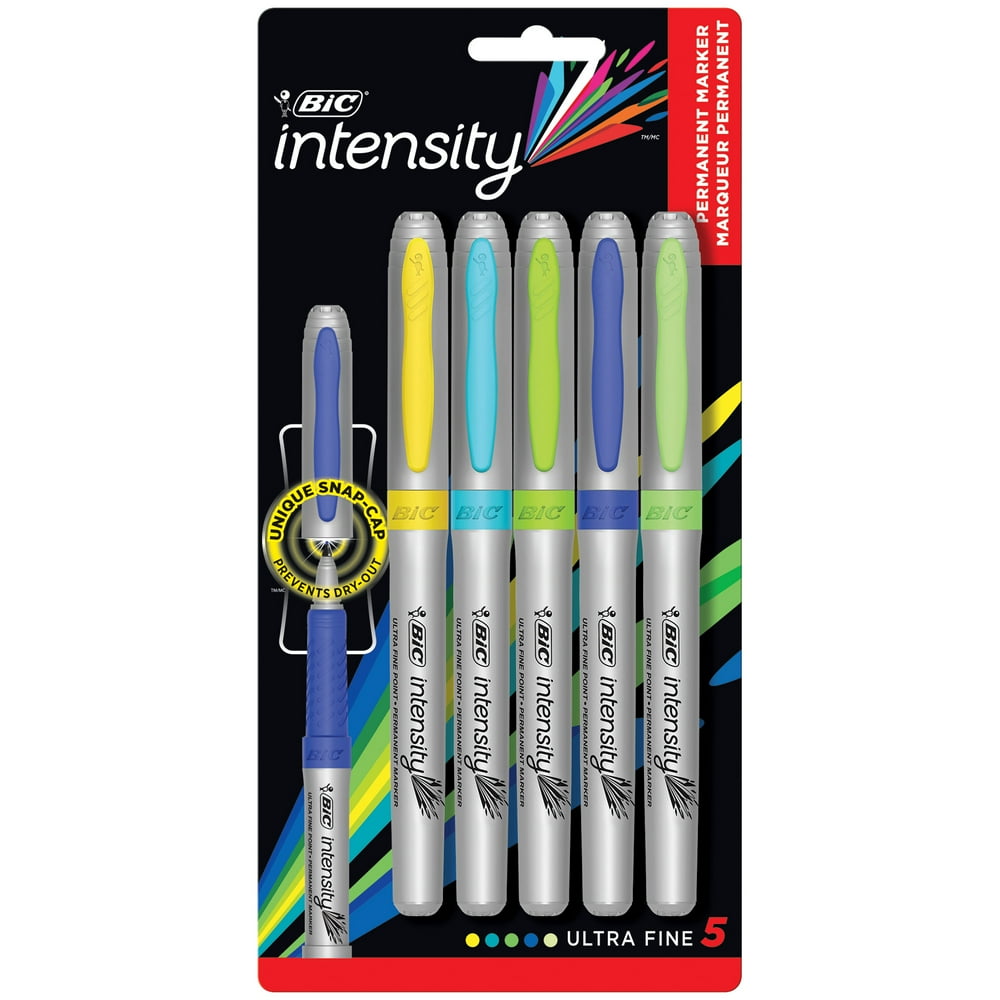 BIC Intensity Fashion Permanent Marker, Ultra Fine Point, Assorted ...