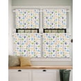 Cartoon Love Seamless Short Blackout Curtains 30 Inch Long,Blue Green ...