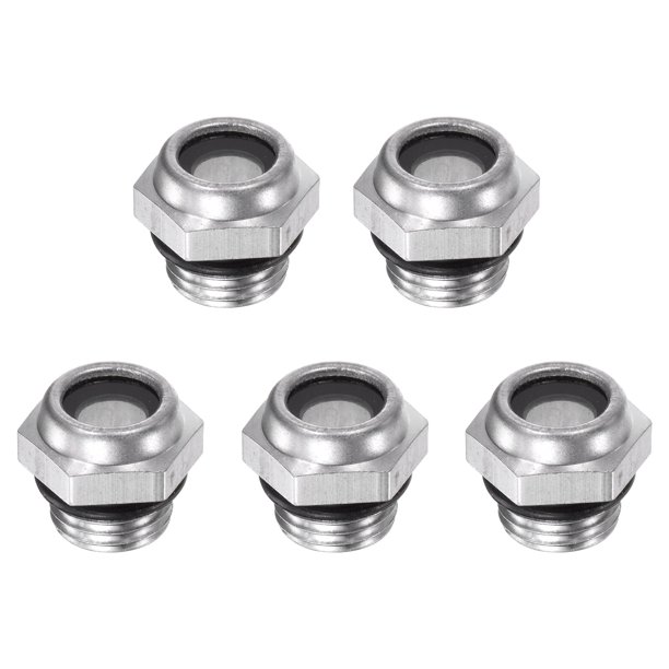 Uxcell G1/4" Male Threaded Aluminum Air Compressor Oil Level Gauge ...