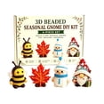 3D Beaded Animal Kit Seasonal Gnome Holiday Series Hand-Strung Ornament ...