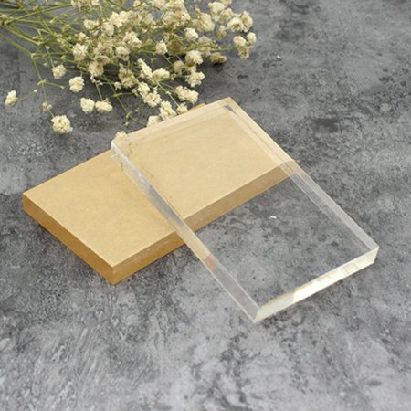 LIVEYOUNG Lightweight Transparent Acrylic Stamp Block Rectangular Shape ...