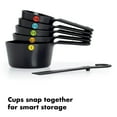 OXO Good Grips 6-Piece Plastic Measuring Cups, Black, Nested Set ...