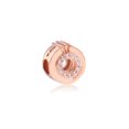 Pandora Rose Gold with Cubic Zirconia Open Center Crown O Charm ...