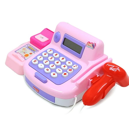 Farfi 1 Set Mini Cashier Toy Multi-Color Fadeless Plastic Cash Register ...