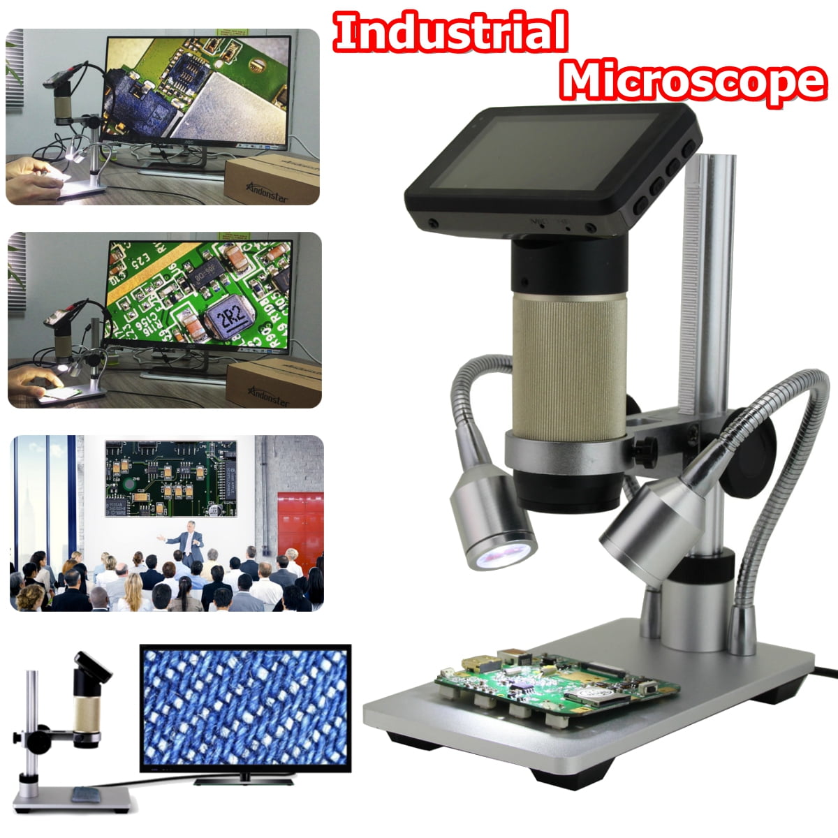 10x-300x Industrial microscope Video HDMICable Stereo Microscope Camera ...
